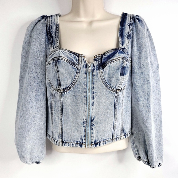 VENUS | Tops | Venus Denim Bustier Top | Poshmark